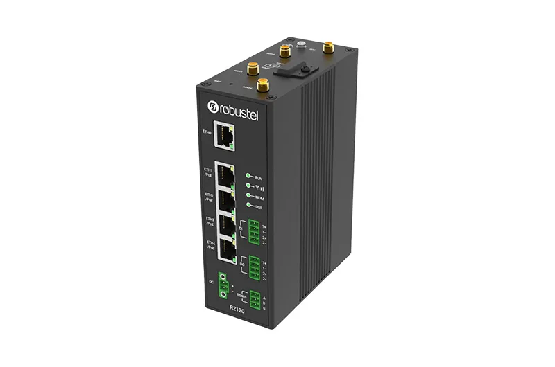 Robustel R2120 Industrial Cellular PoE Router - M2M Data Connect